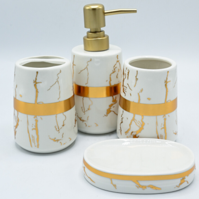 Golden Strip Bathroom Set